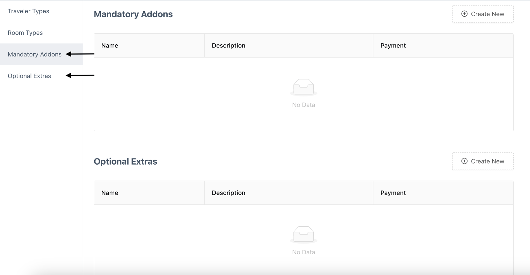 How to Add Mandatory Addons and Optional Extras?